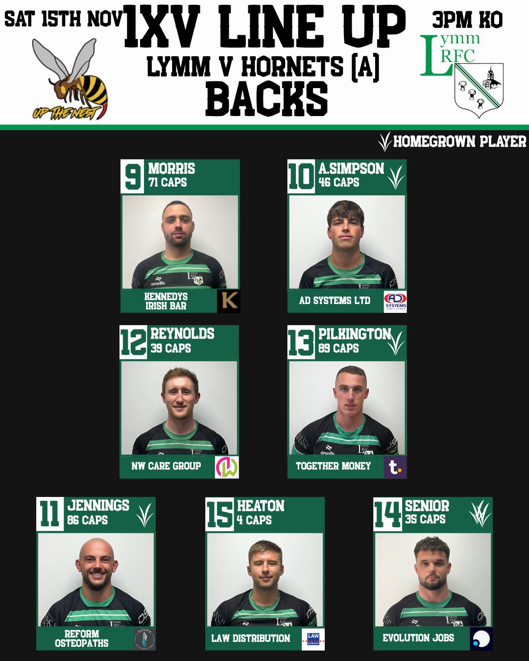 1st XV Away to Hornets - Saturday 15th November 2025 | Lymm RFC